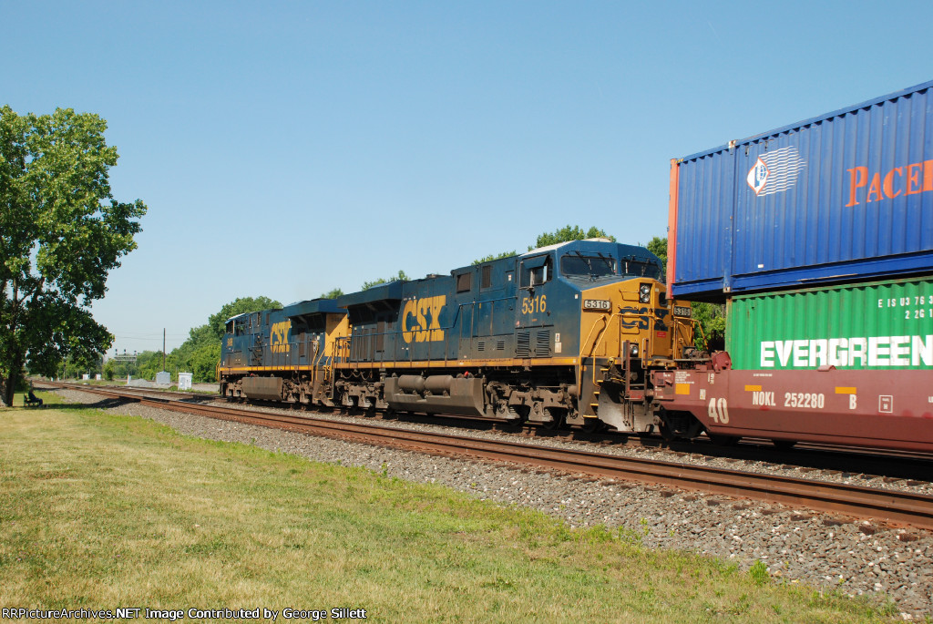 CSX 5316 is the helper.